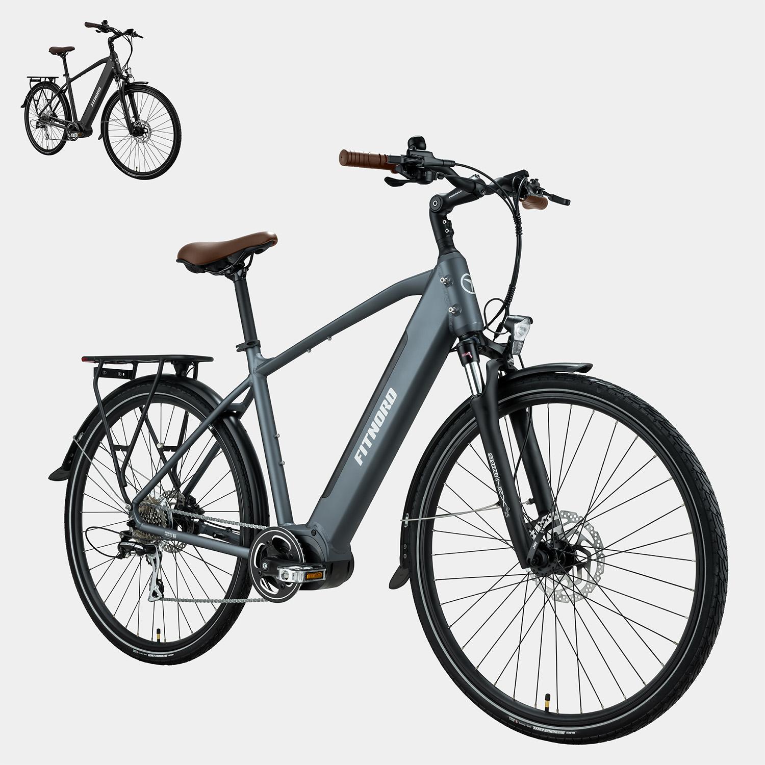 FitNord Venture 500 Elcykel, grafitgrå - Sportproffsen.se