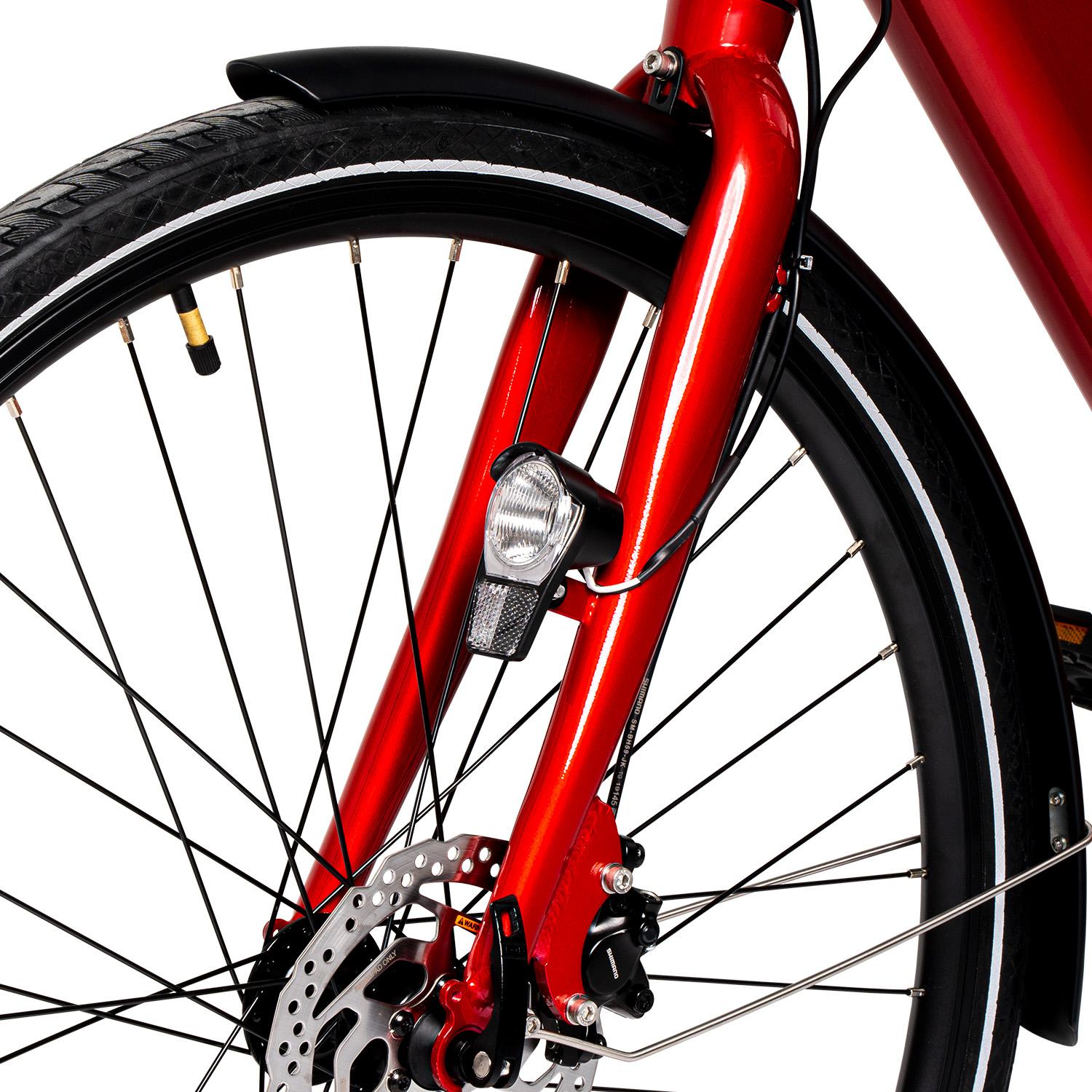 Fitnord Classic 300 Elcykel, röd (504 Wh batteri) - Sportproffsen.se